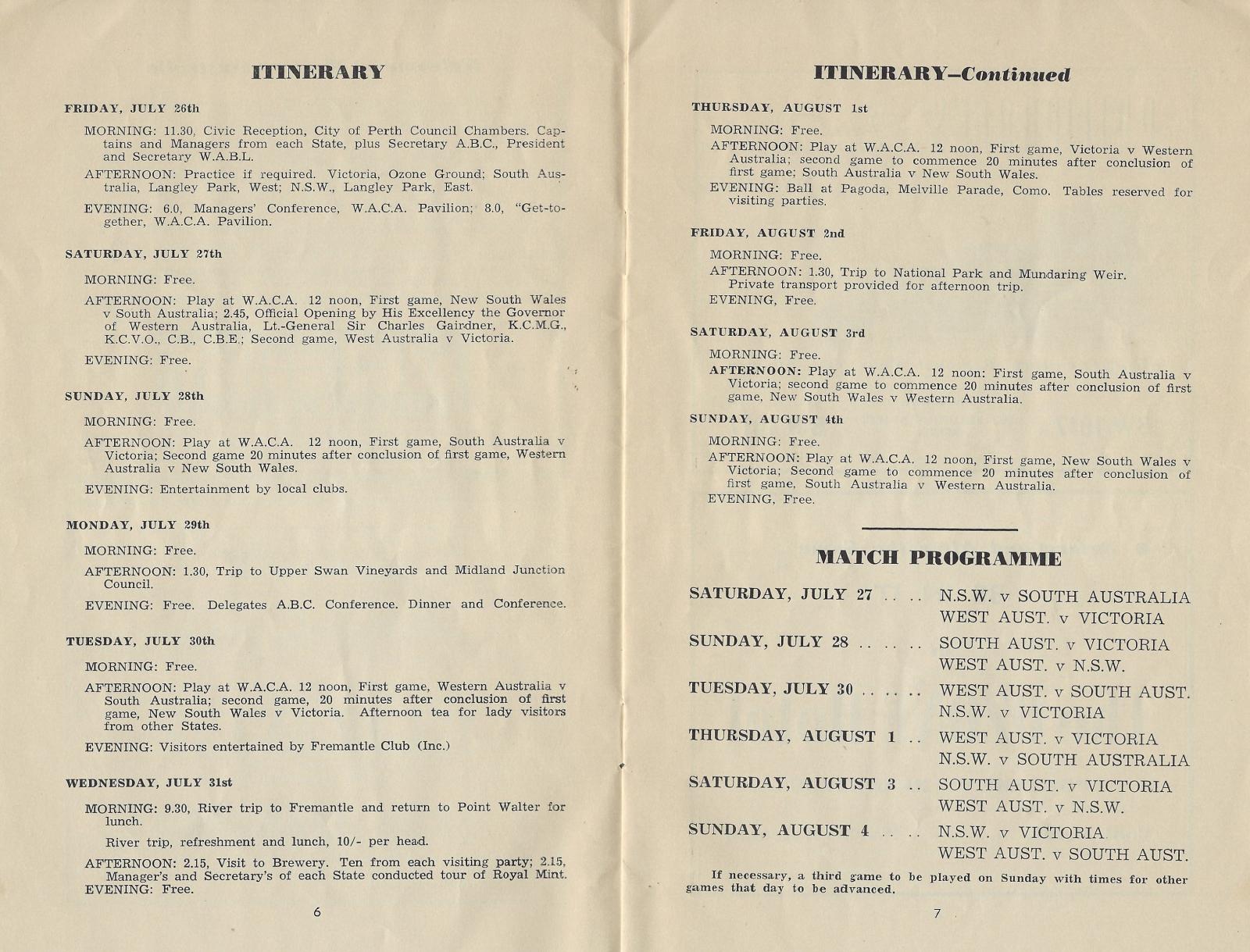 1957 Australian Baseball Championship Series programme | Collections WA