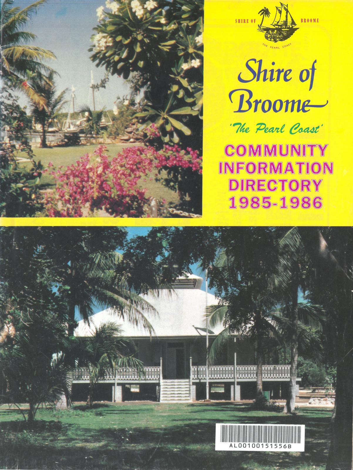1985-1986 Shire of Broome 'The Pearl Coast' Community Information ...