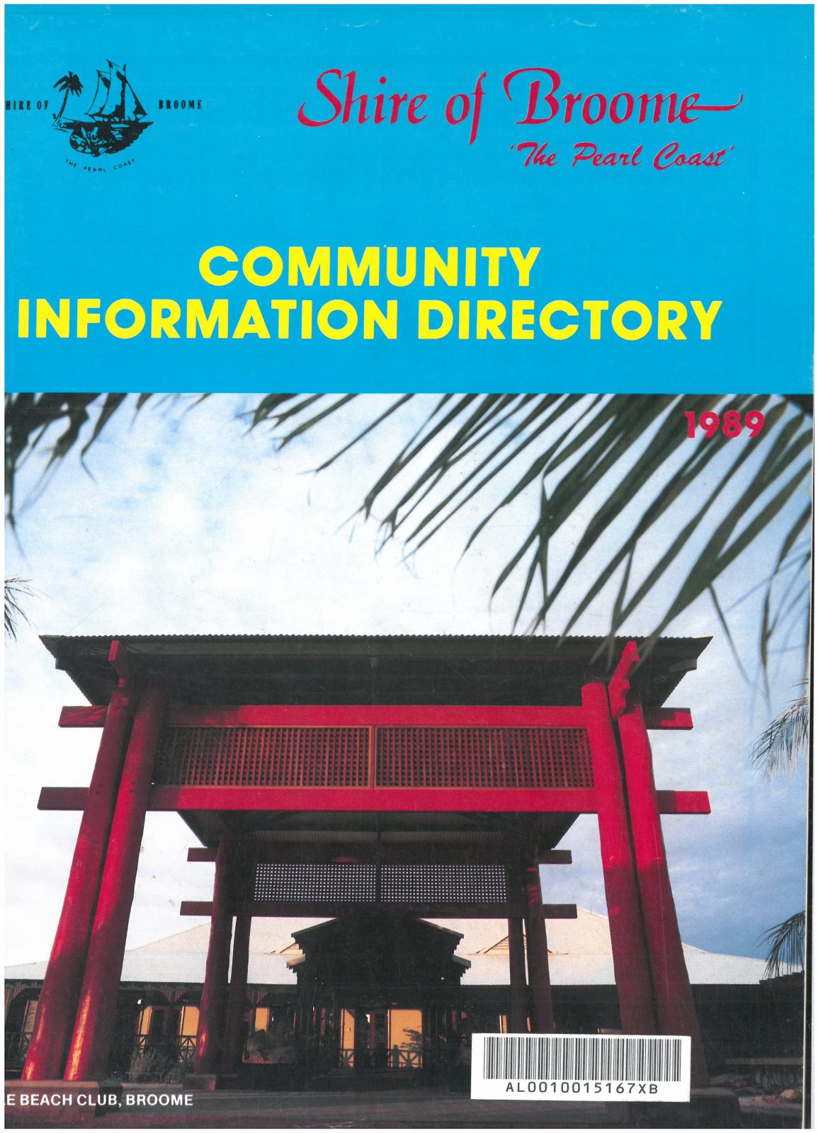 1989 Shire of Broome 'The Pearl Coast' Community Information Directory ...