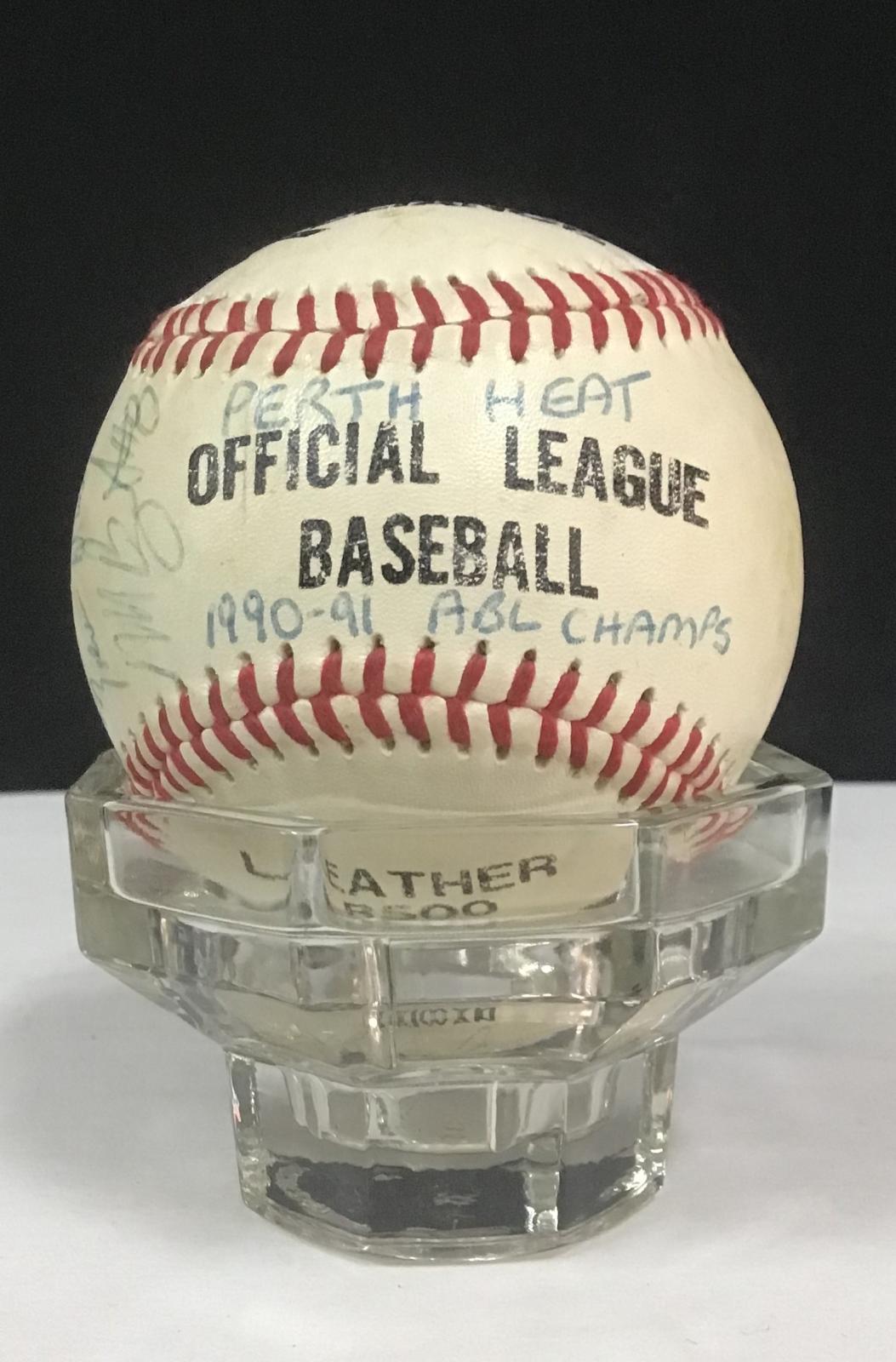 Baseball signed by 1990/91 ABL Champions - Perth Heat | Collections WA