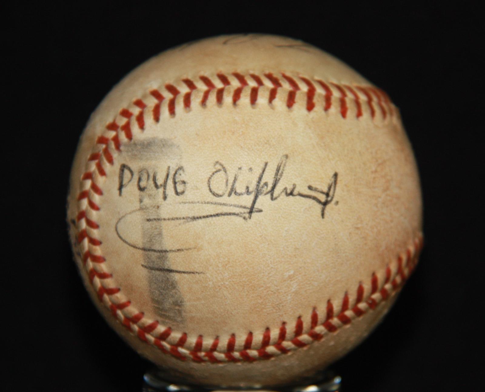 Baseball from plate umpire Ken Smith's first Claxton Shield Series ...