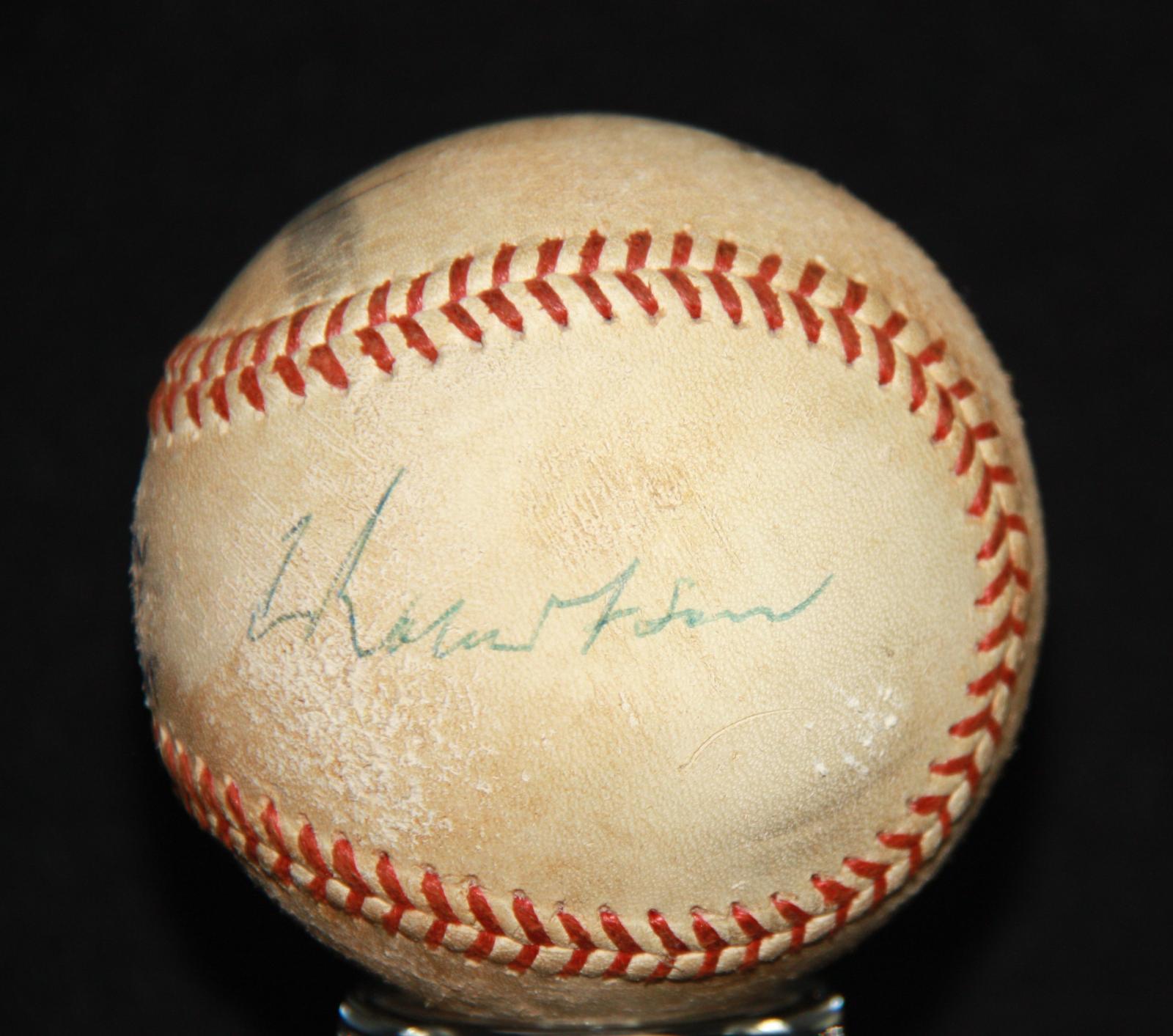 Baseball from plate umpire Ken Smith's first Claxton Shield Series ...
