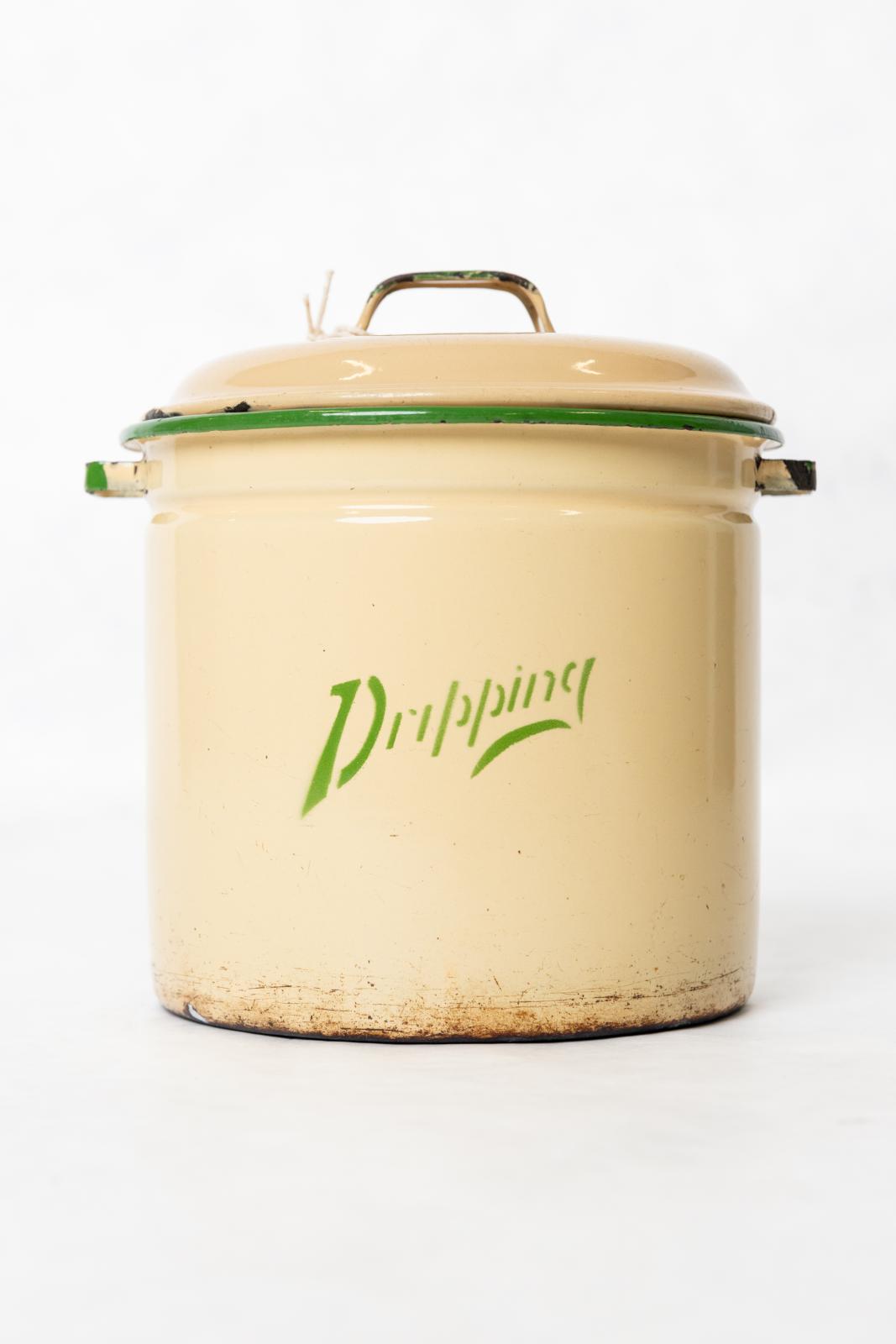 Enamelled 'Dripping' Cannister with Lid | Collections WA