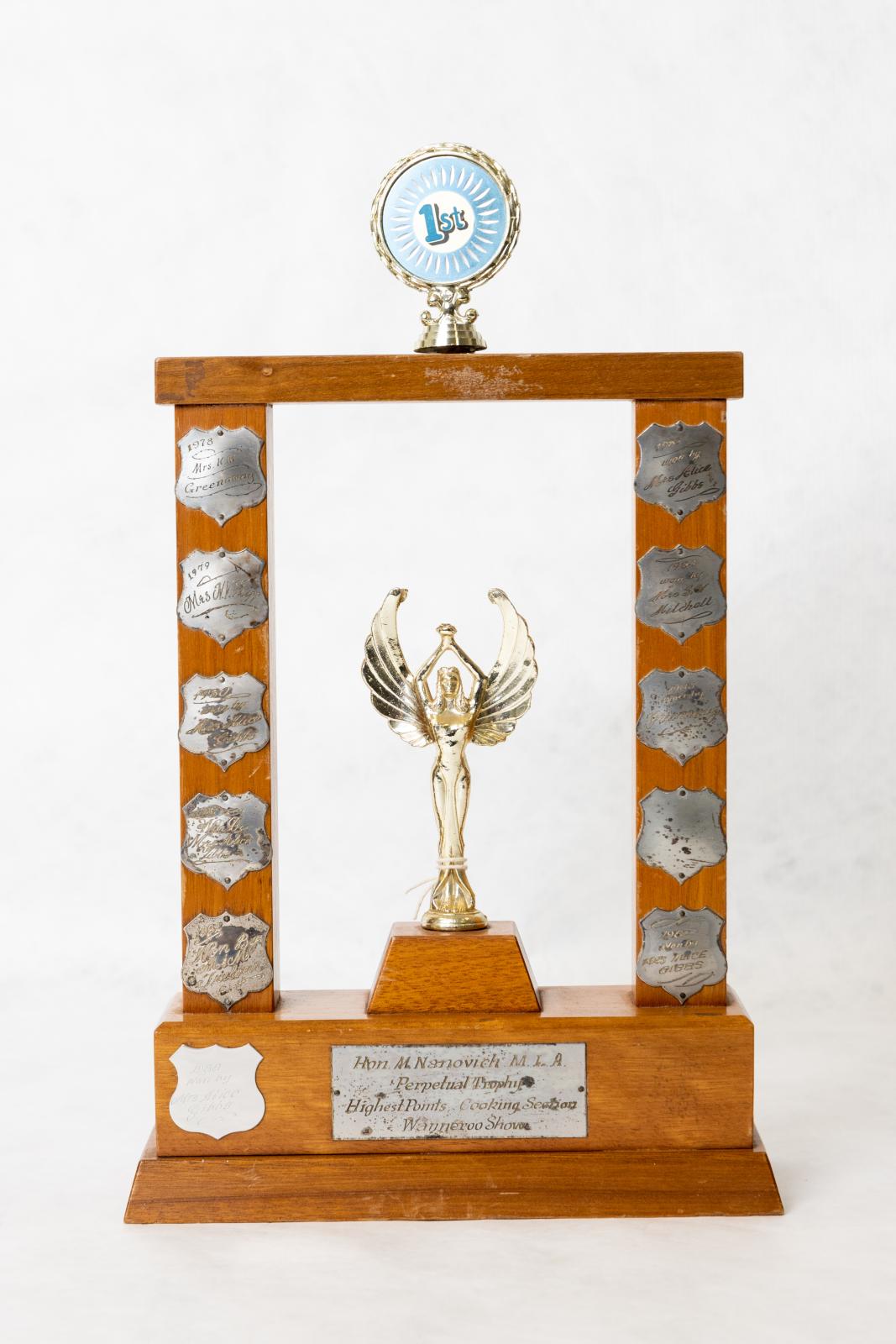Perpetual Trophy Highest Points Cooking Section Wanneroo Show ...