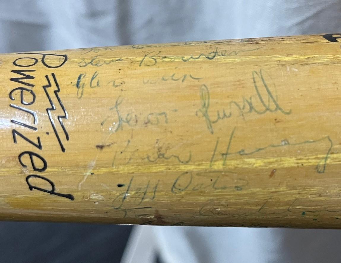 Signed baseball bat - Goldfields v. Australian Representatives 1979 ...