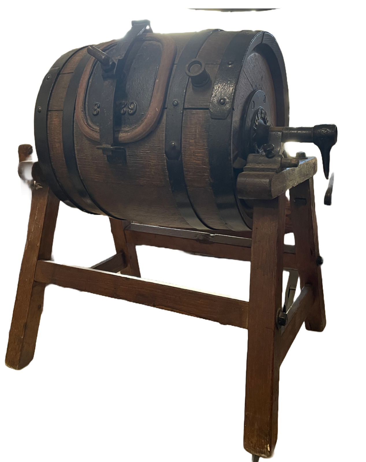 Oak Barrel Butter Churn on a stand | Collections WA