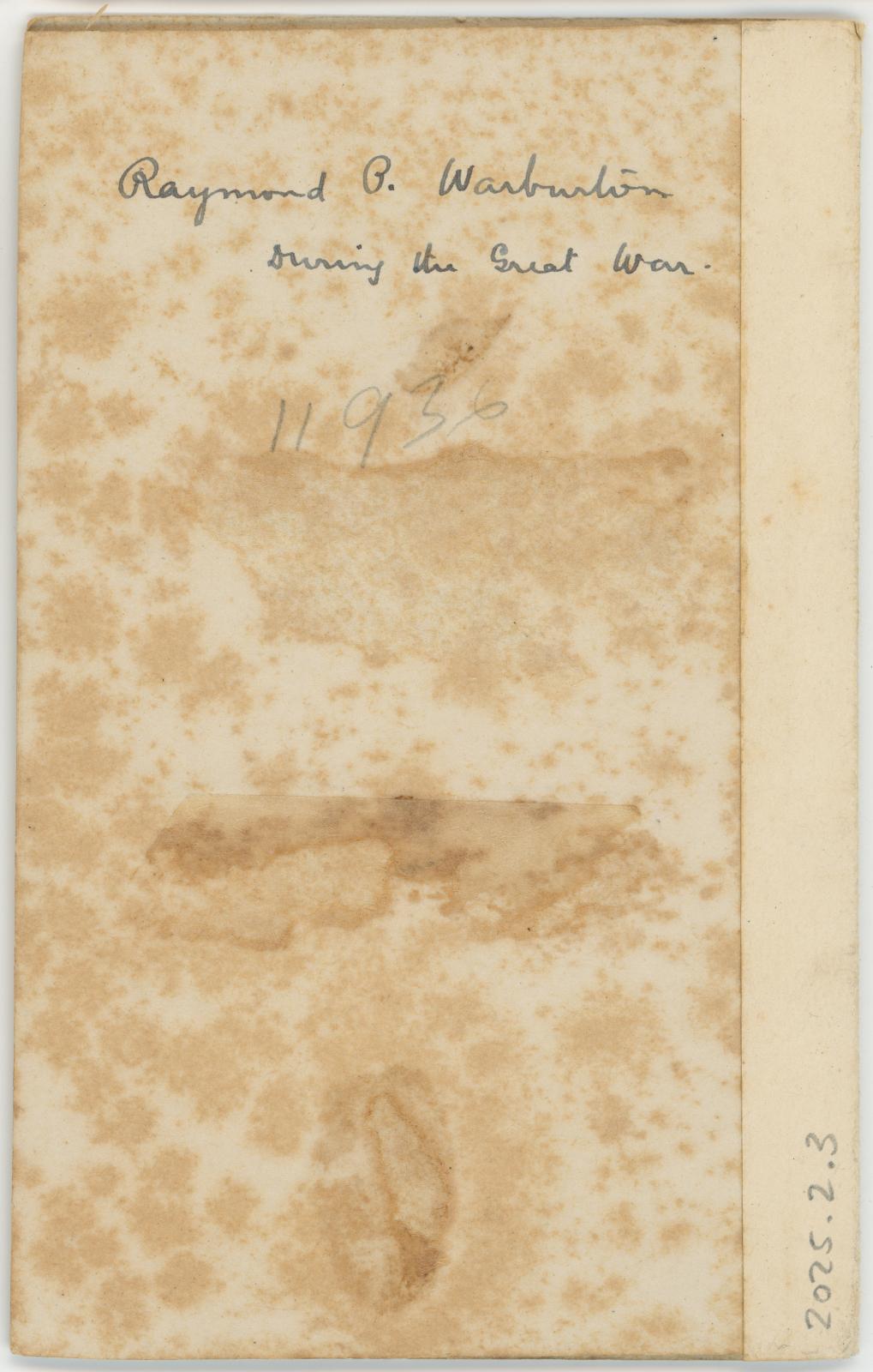 Black and White Photographic Portrait of Raymond Parker WARBURTON ...