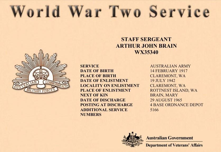 World War 2, Western Australia, Rottnest Island AIF Enlistment, 5166 to ...