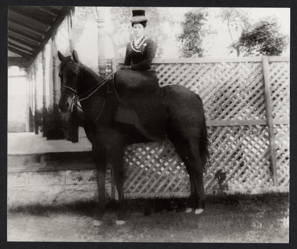 PHOTOGRAPH (COPY): MRS BURNS ON HER HORSE | Collections WA