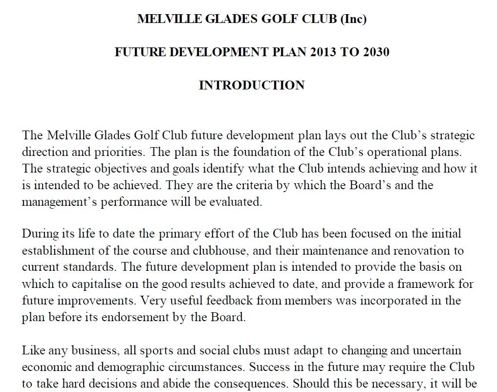 FUTURE DEVELOPMENT PLAN 2013 TO 2030 | Collections WA