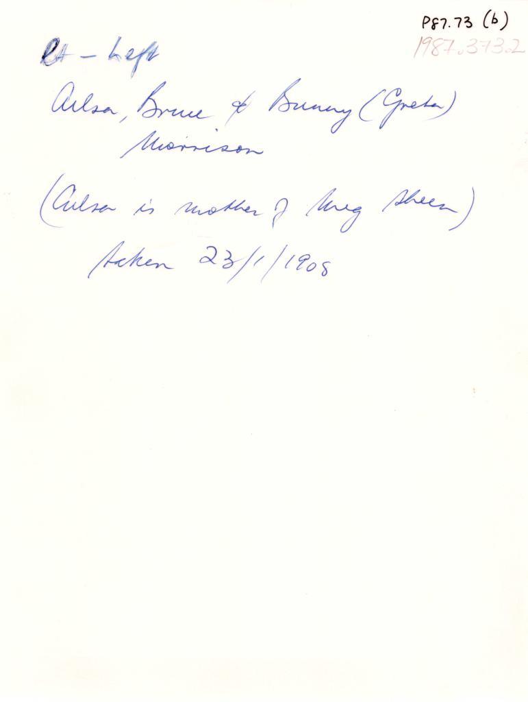 PHOTOGRAPH: AILSA, BRUCE AND GRETA MORRISON | Collections WA