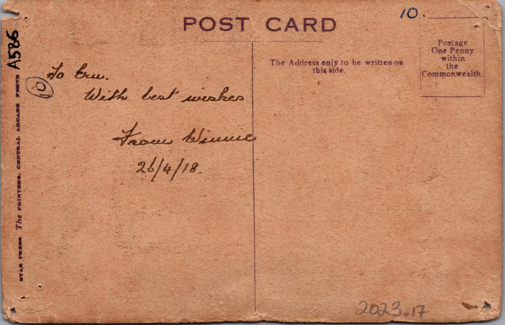 POSTCARD: 'ANZAC IN SACRED MEMORY', JIM AND LILLIAN DENNIS COLLECTION ...