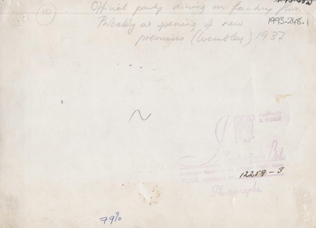 PHOTOGRAPH: OPENING OF METTERS LTD NEW PREMISES SALVADO RD, 1937 ...